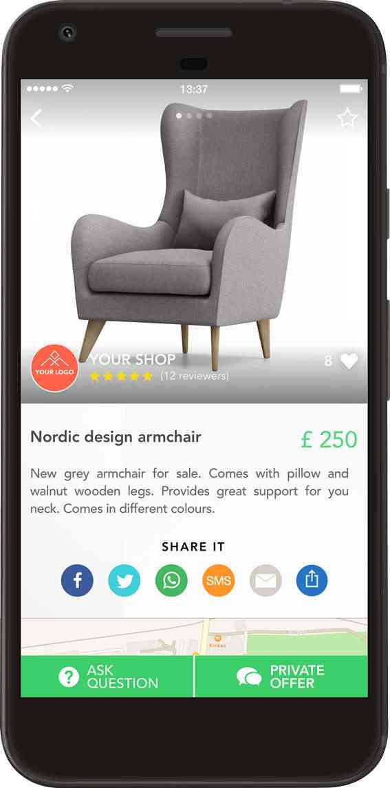 Shpock + Shops for commercial sellers